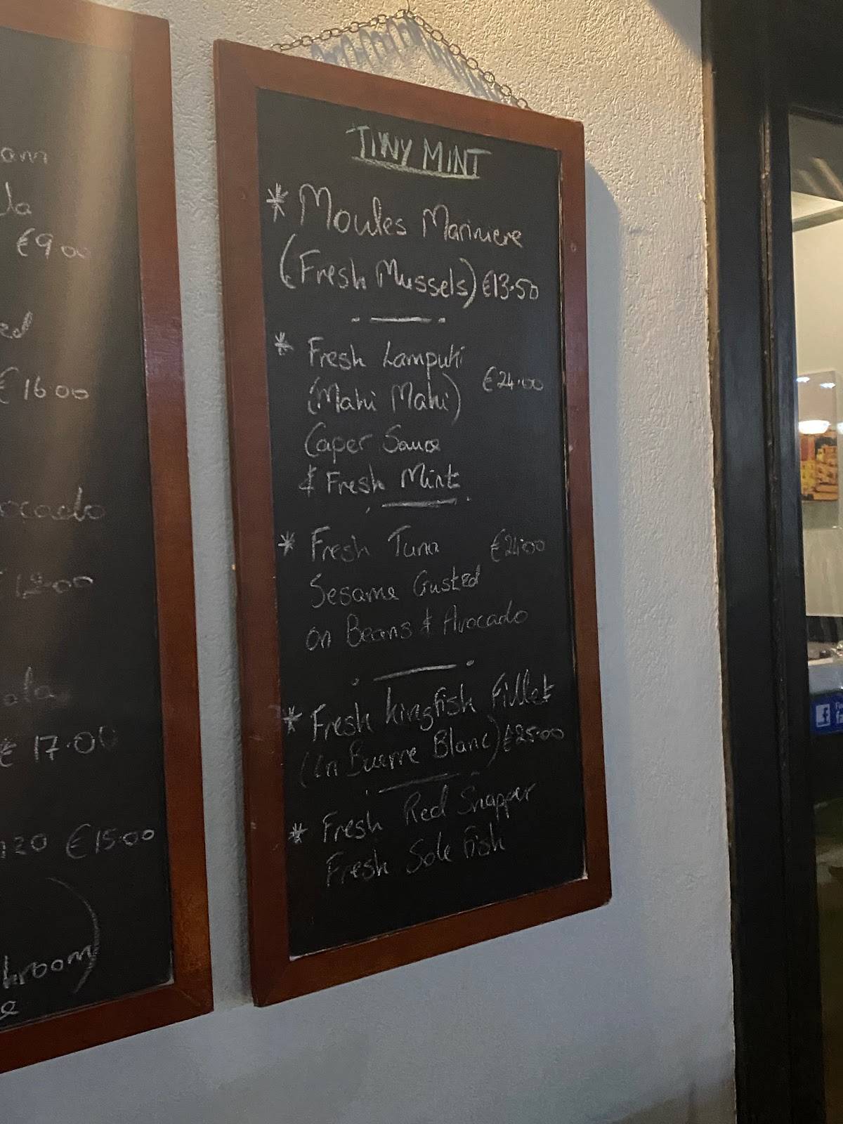 Menu at Tiny Mint Bistro restaurant, Marsaskala