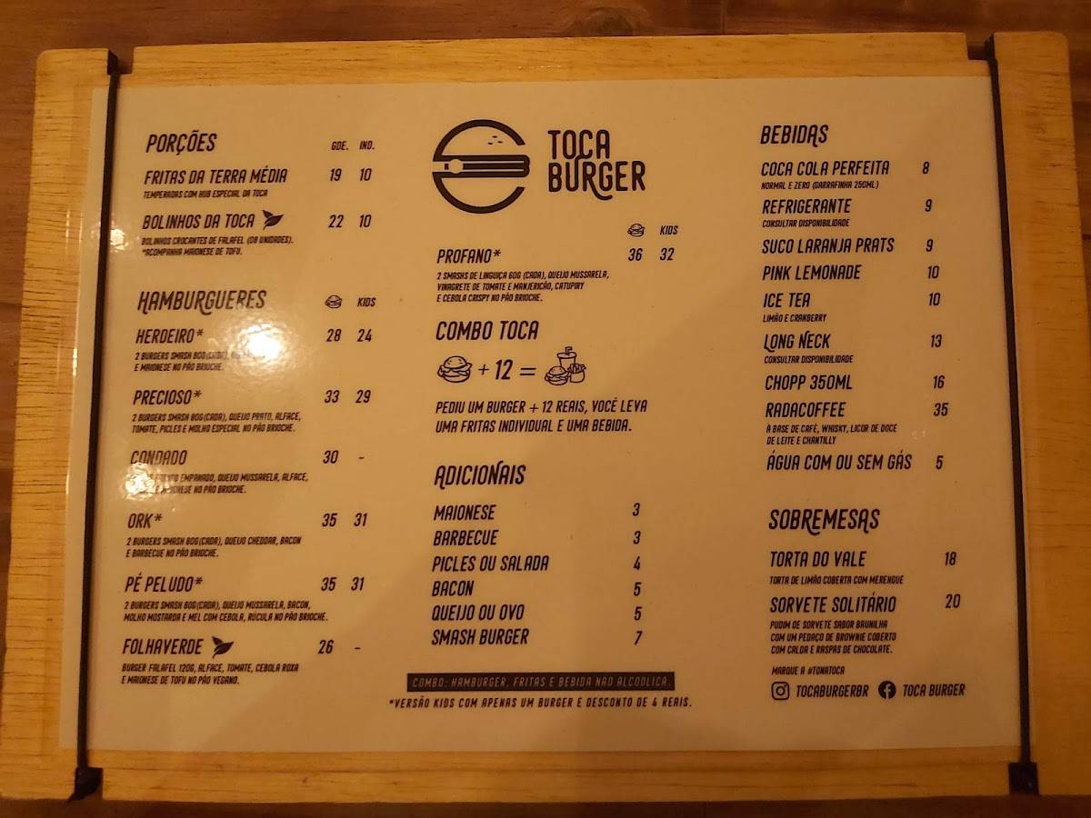 Menu em Toca Burger Mogi das cruzes restaurante, Mogi das Cruzes