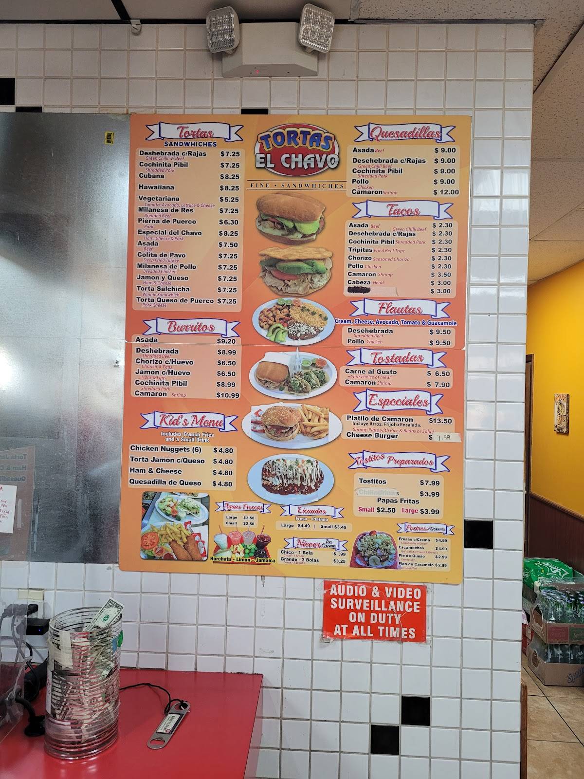 Carta del restaurante Tortas El Chavo, Mesa