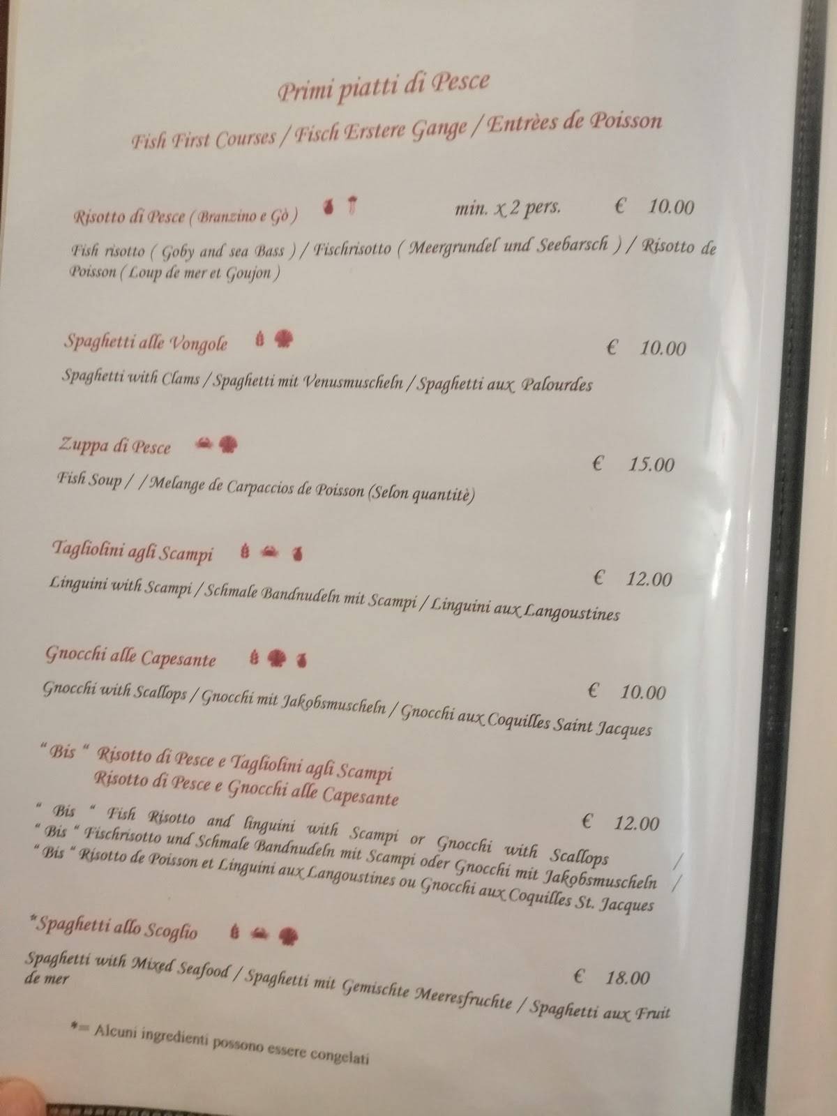 Menu da Trattoria Alla Stella VE ristorante, Campagna Lupia, Via C ...