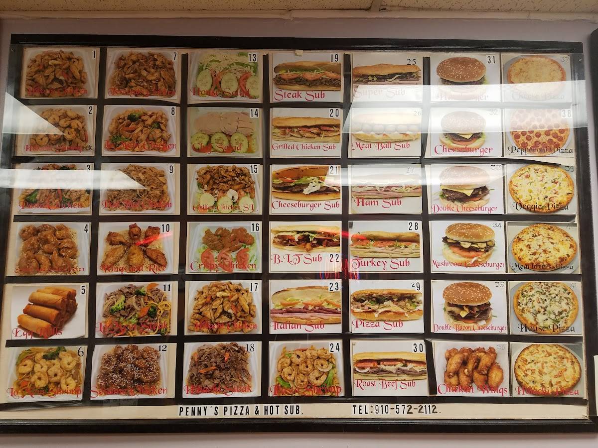 Menu at Penny's Pizza & Hot Sub's pizzeria, Troy
