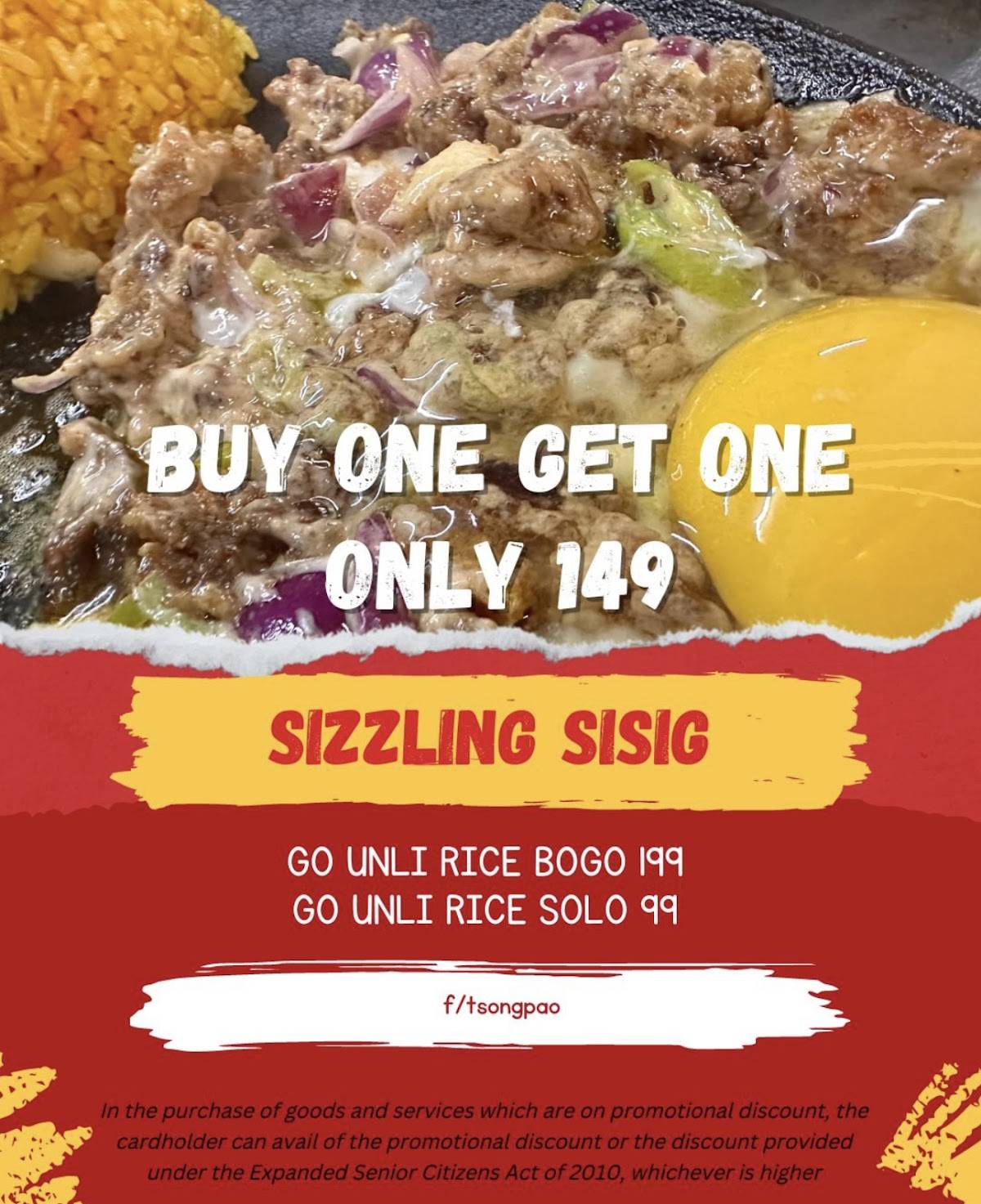 Menu at Tsong Pao restaurant, Mandaluyong
