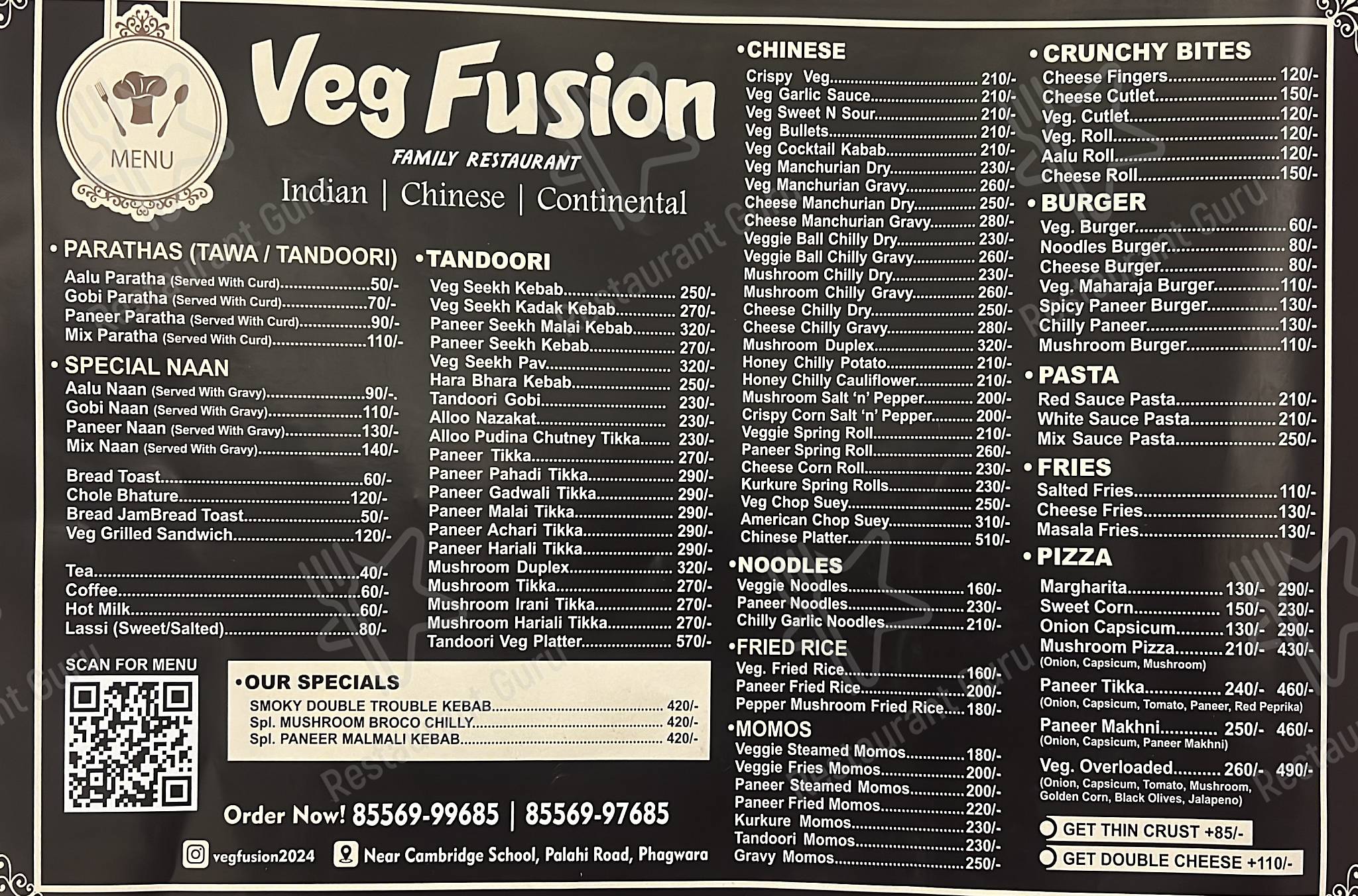 Menu at Veg Fusion Best Family Restaurant Best Banquet Hall Best ...