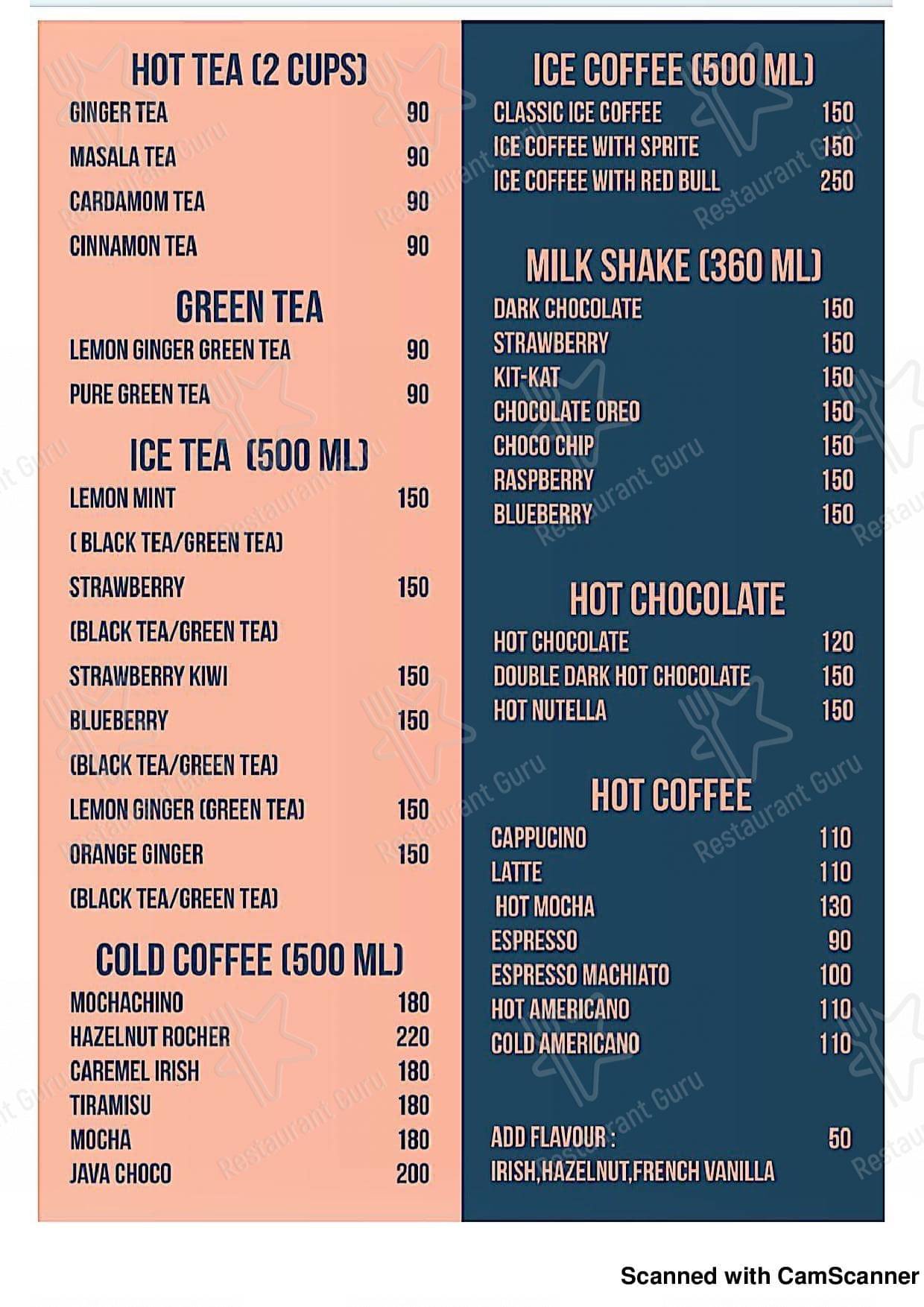 Menu at Vince cafe, Ahmedabad, Karnavati Club Rd