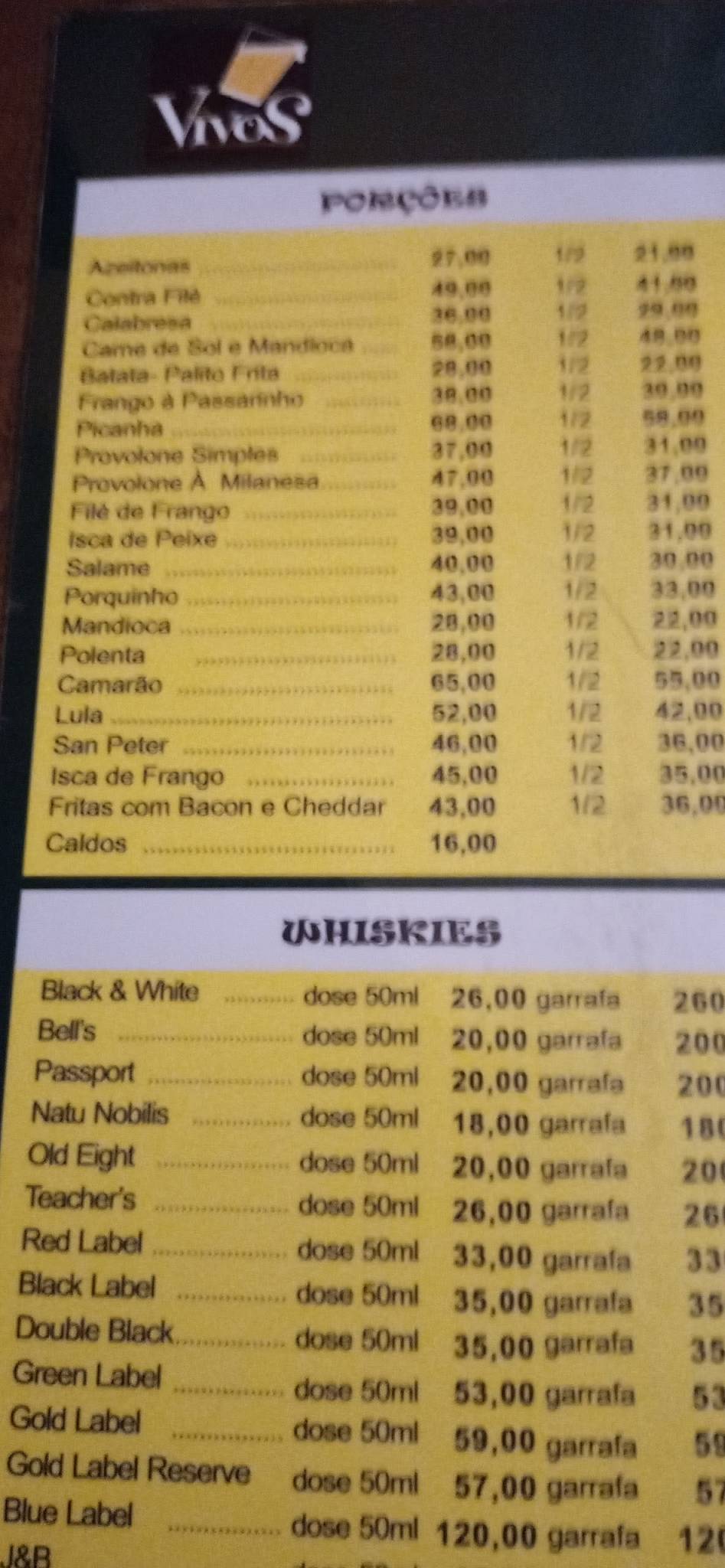 Menu em Vivos Bar & Restaurante, São Paulo