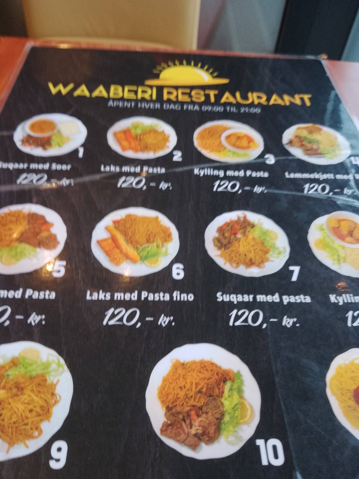 Menu at Waaberi restaurant Oslo, Oslo