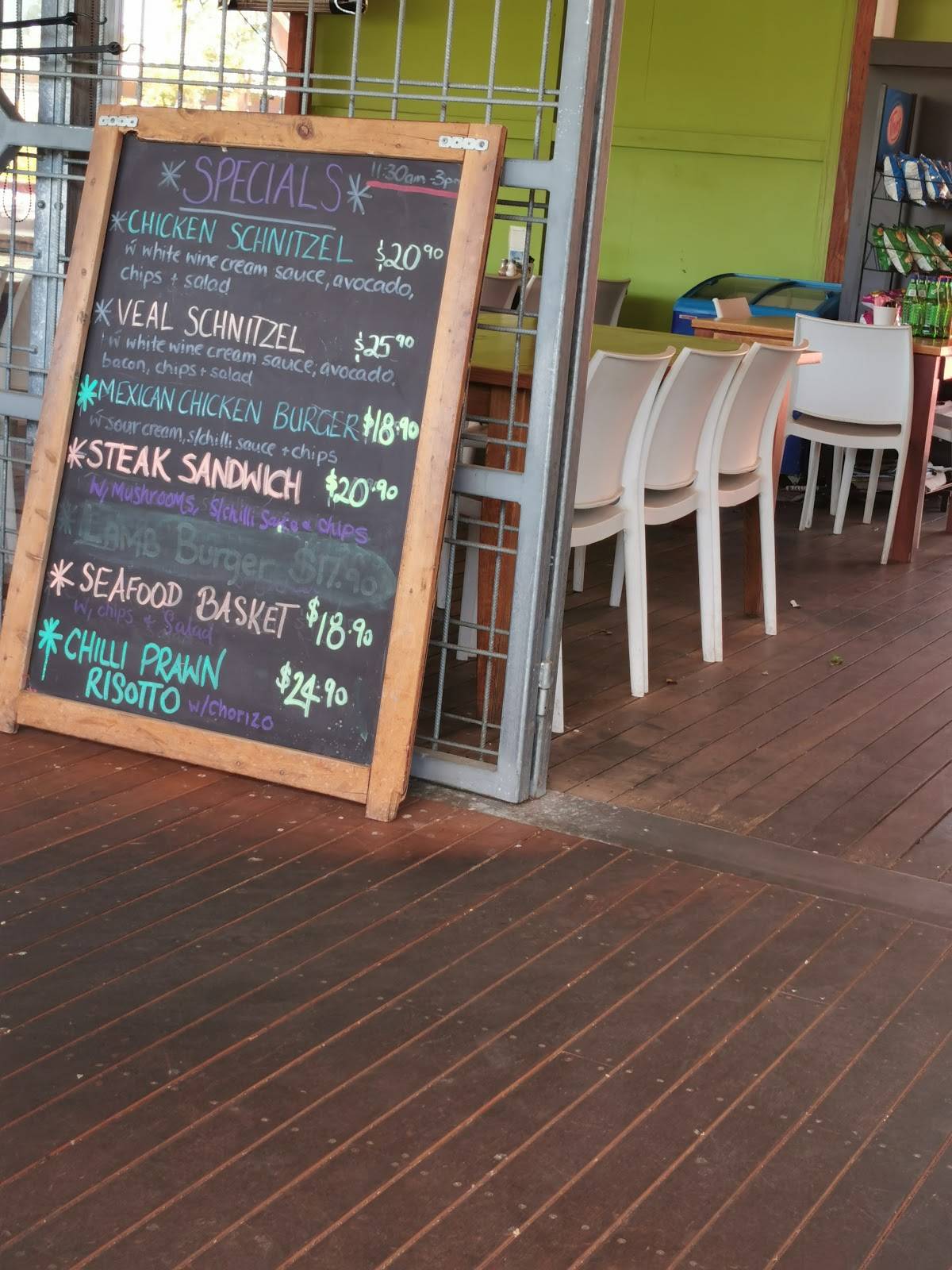 Menu at Waterfall Cafe, Kariong