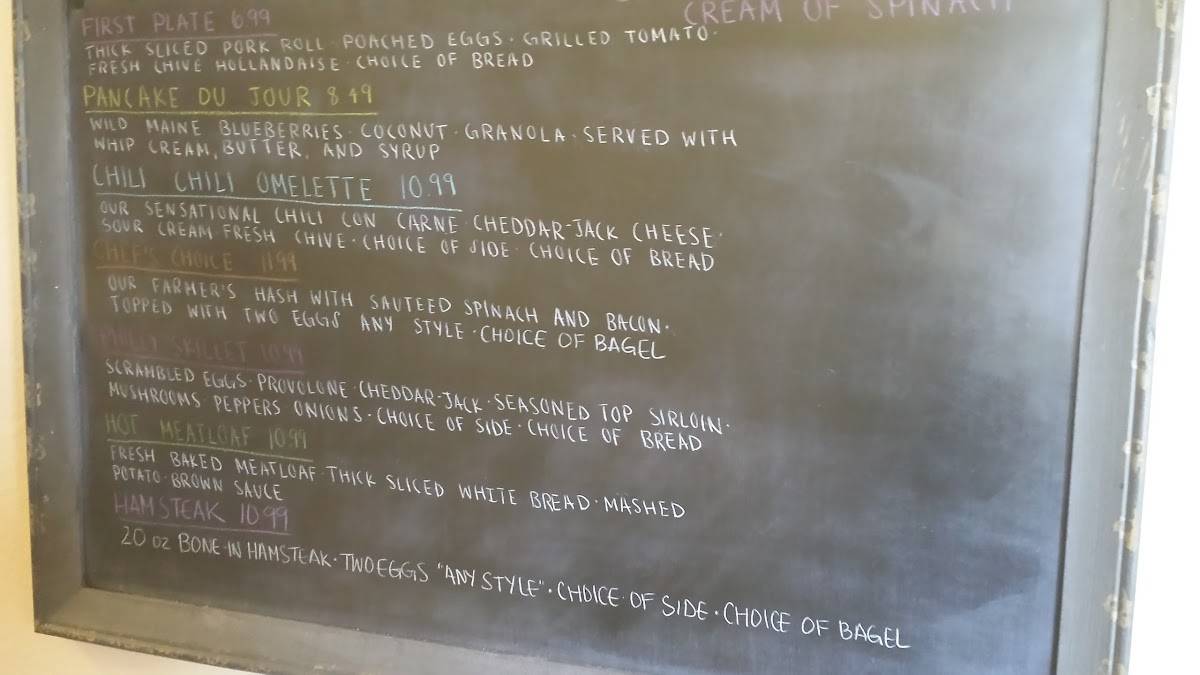 Menu at Weiss Deli restaurant, Henderson