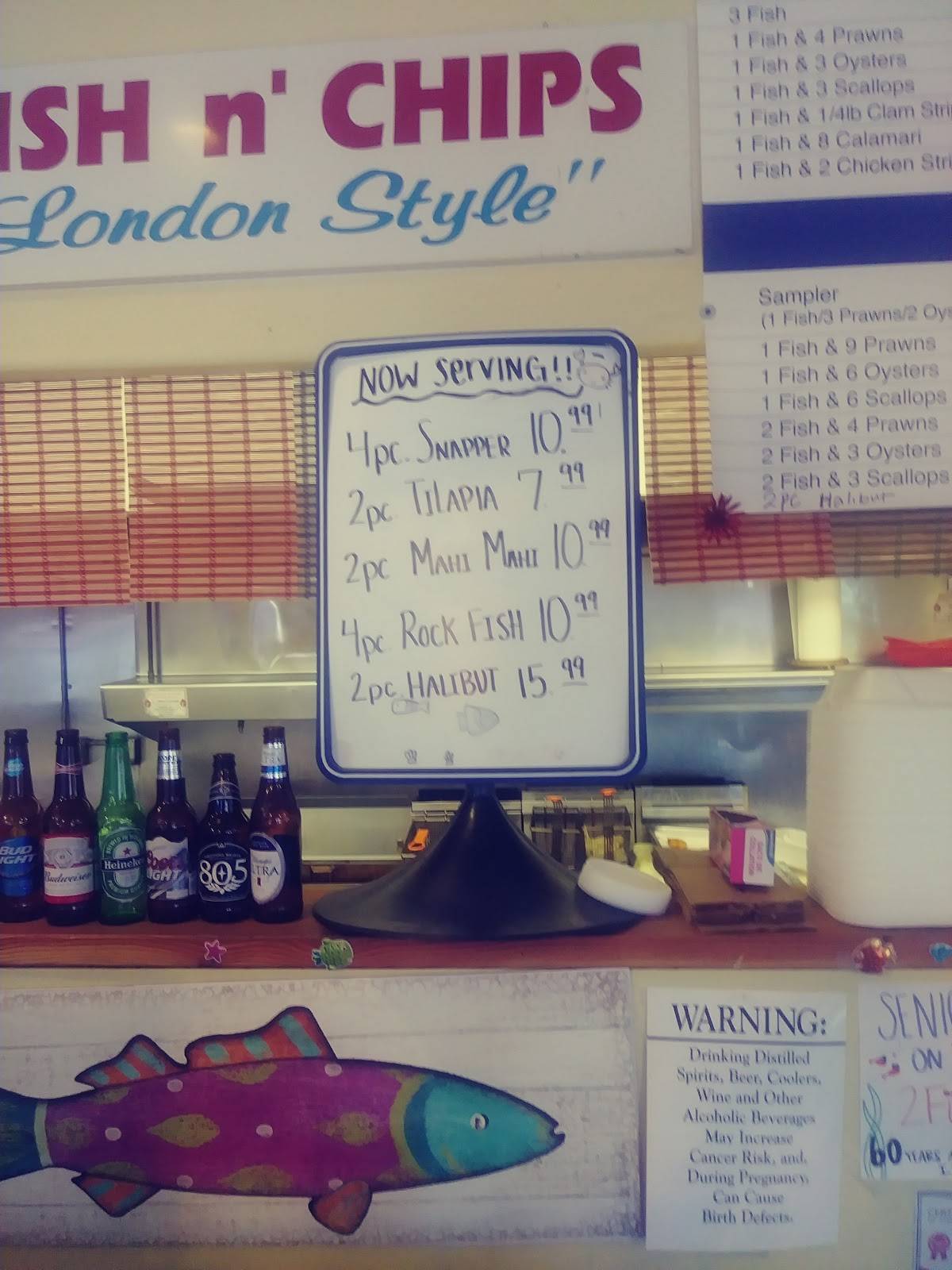 Menu at West Coast Fish N' Chips restaurant, Fresno, N Fresno St