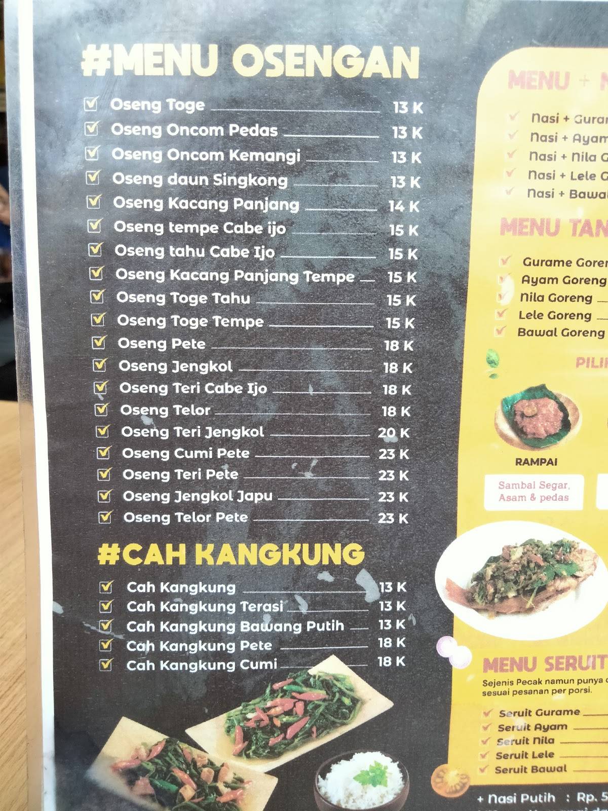 Carta del restaurante Nyambel Rampai Geh - Slipi, West Jakarta