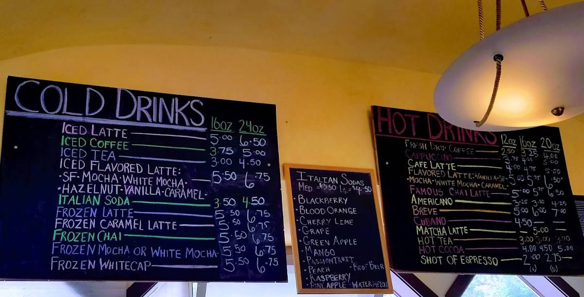 Menu at WhiteCap Coffee And Tea restaurant, Anchor Bay