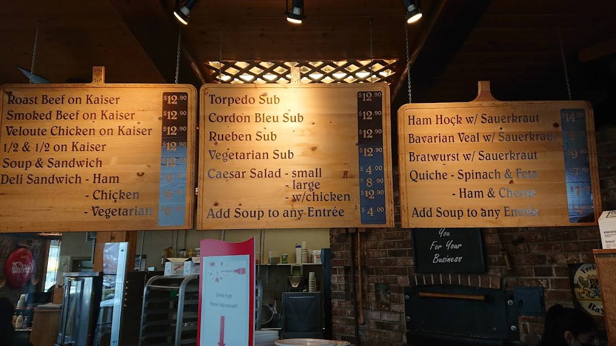 Menu at Wood Fire Bakery, Kelowna