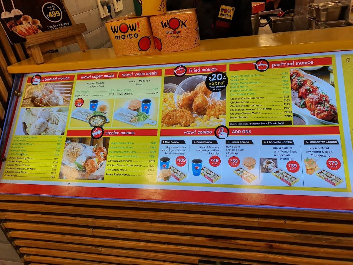 Menu at Wow! Momo, Kolkata, Bidhannagar Rd