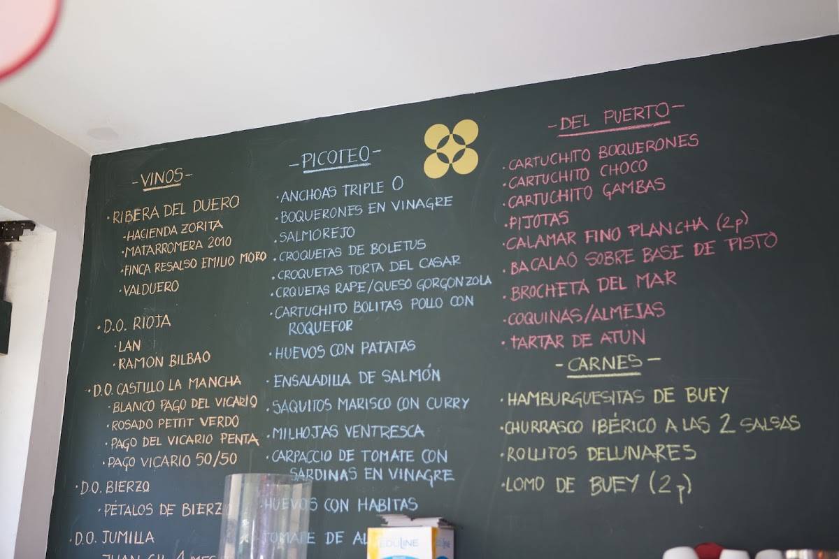 Menu at taberna Delunares restaurant, Córdoba