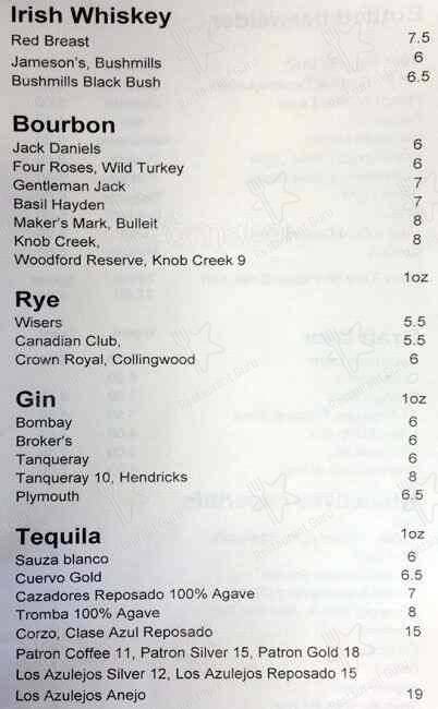 Menu at The Rushton pub & bar, Toronto