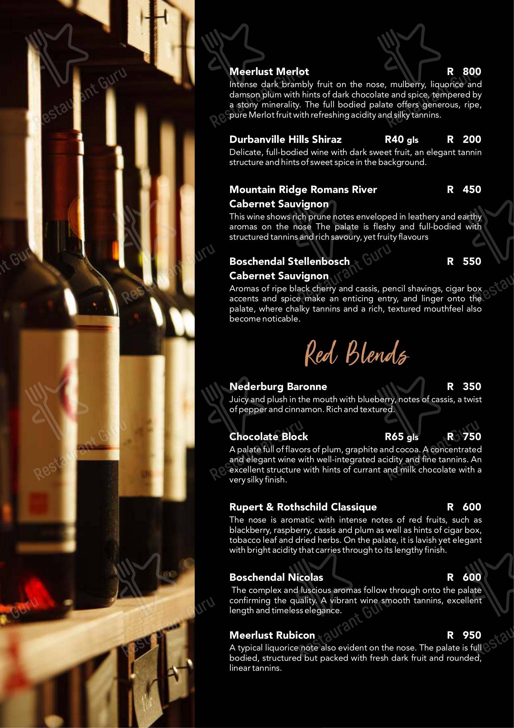 Menu at Max's Lifestyle pub & bar, Durban, Durban