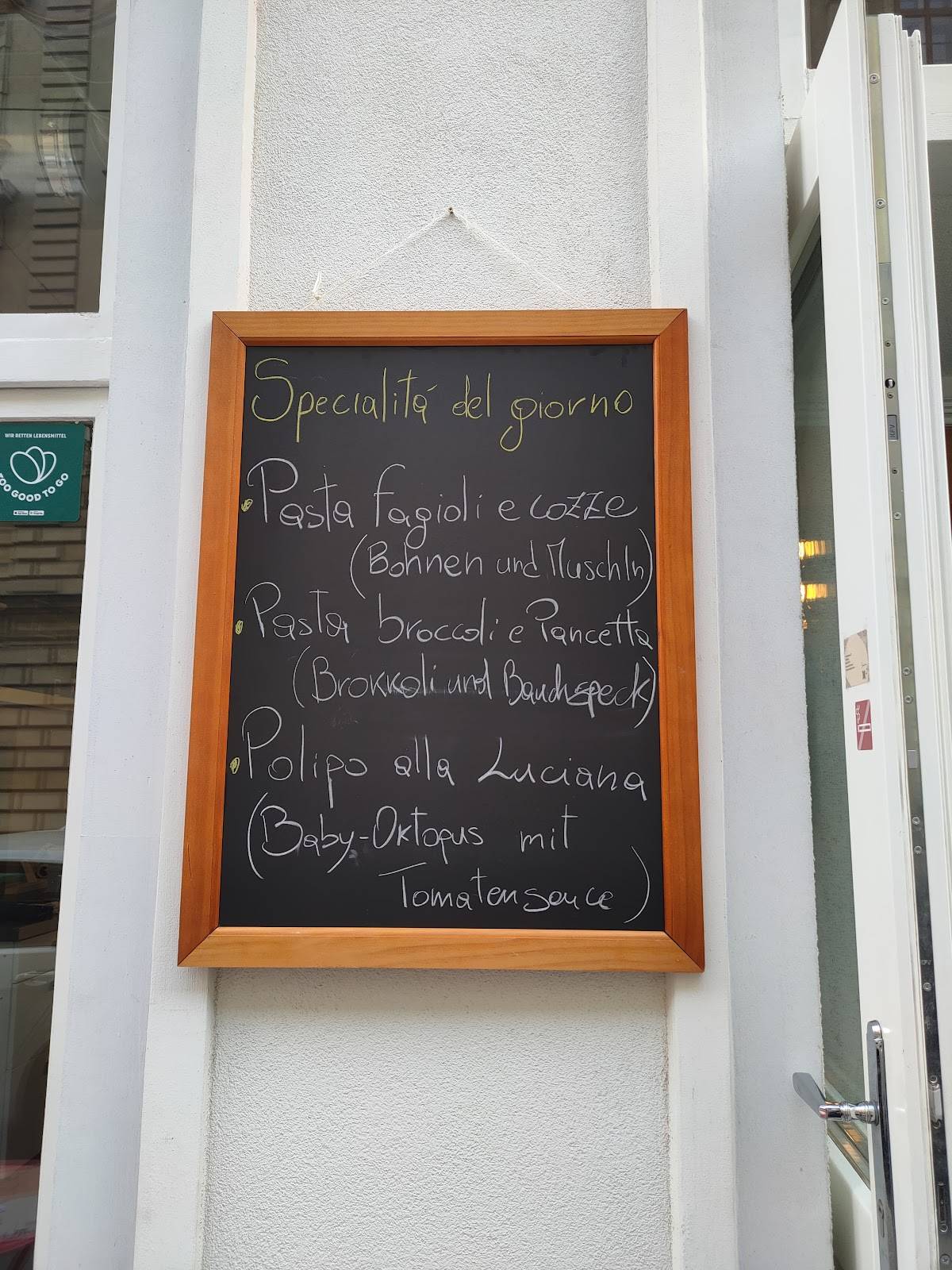Menu at , Vienna