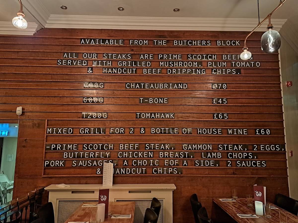 Menu at 1051 GWR restaurant, Glasgow, Great Western Rd