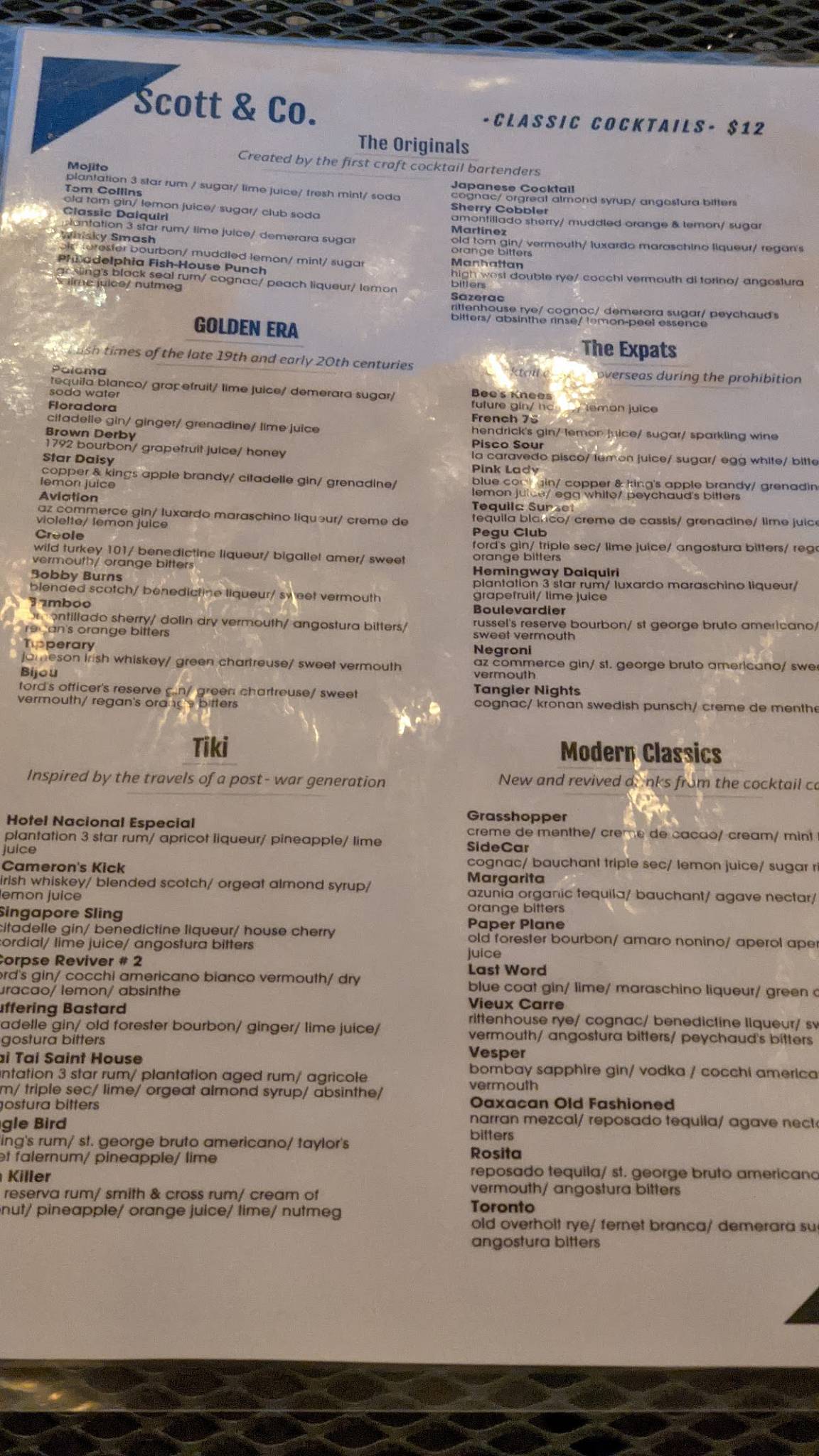 Menu at 47 Scott and Scott & Co. pub & bar, Tucson