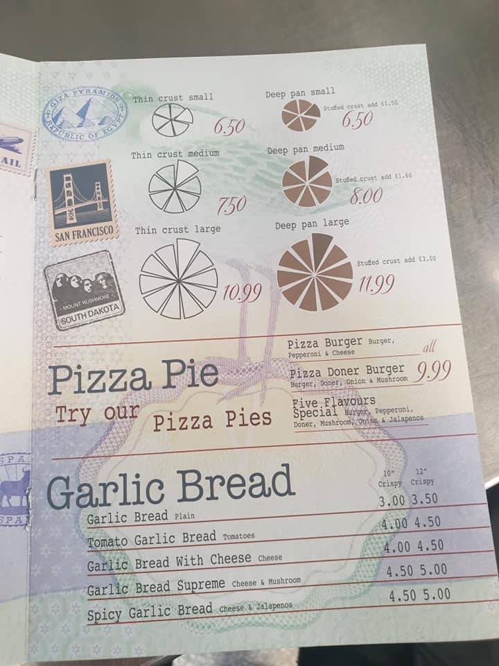 Menu at 5 Flavours cafe, Doncaster