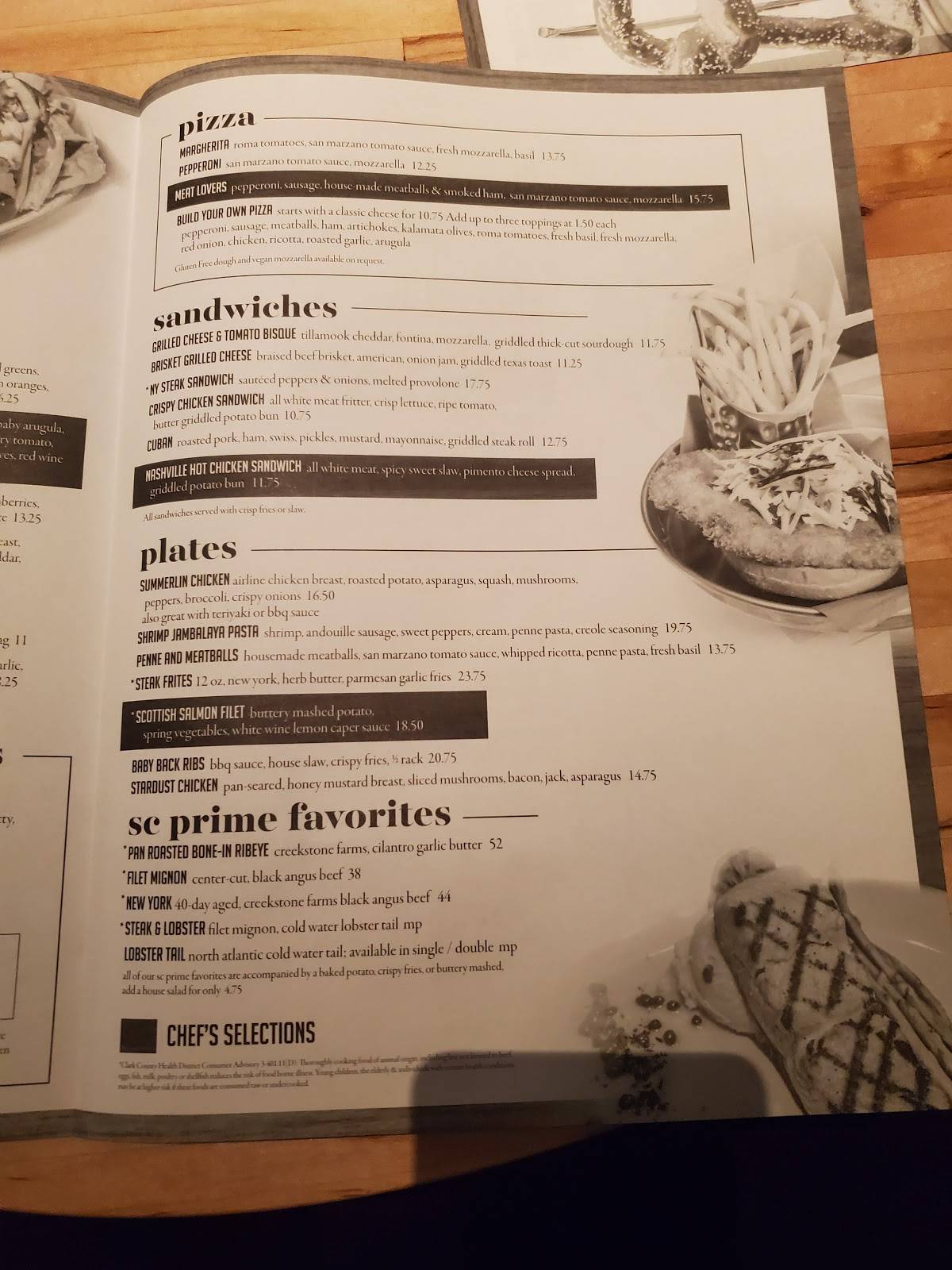 Menu at 90 NINETY Bar + Grill, Las Vegas