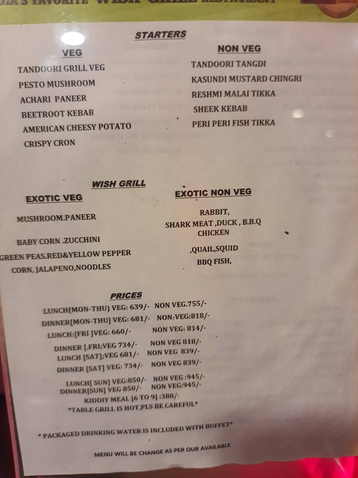 Menu at AB's - Absolute Barbecues Avani Mall, Kolkata, Howrah