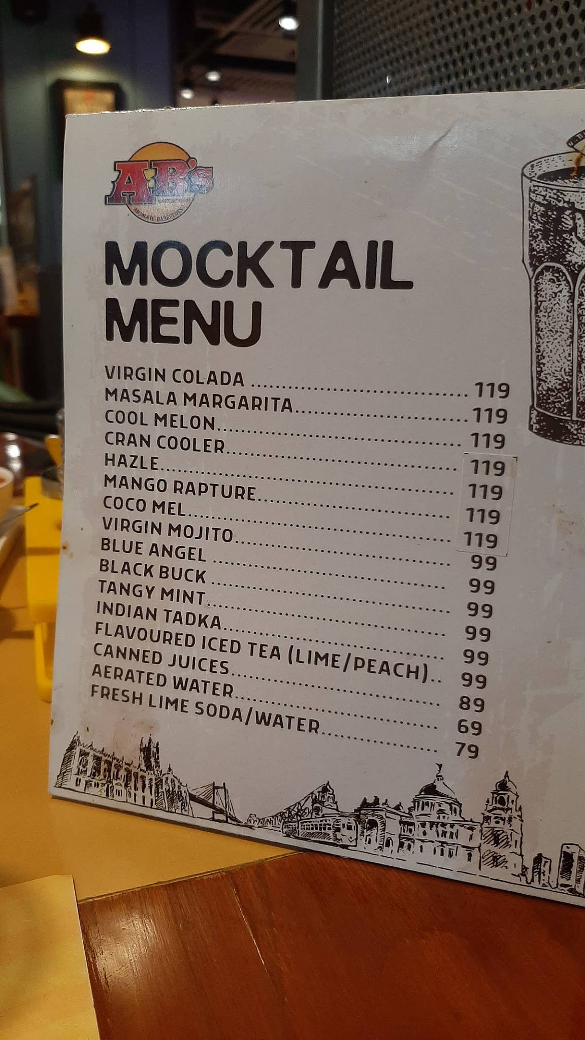 Menu at AB's - Absolute Barbecues Avani Mall, Kolkata, Howrah