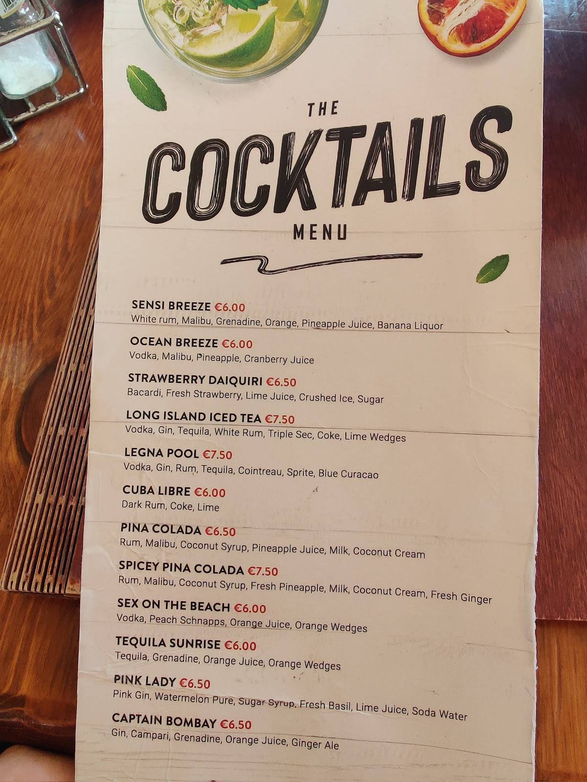 Menu at Al Legna Pizzeria, Marsaskala