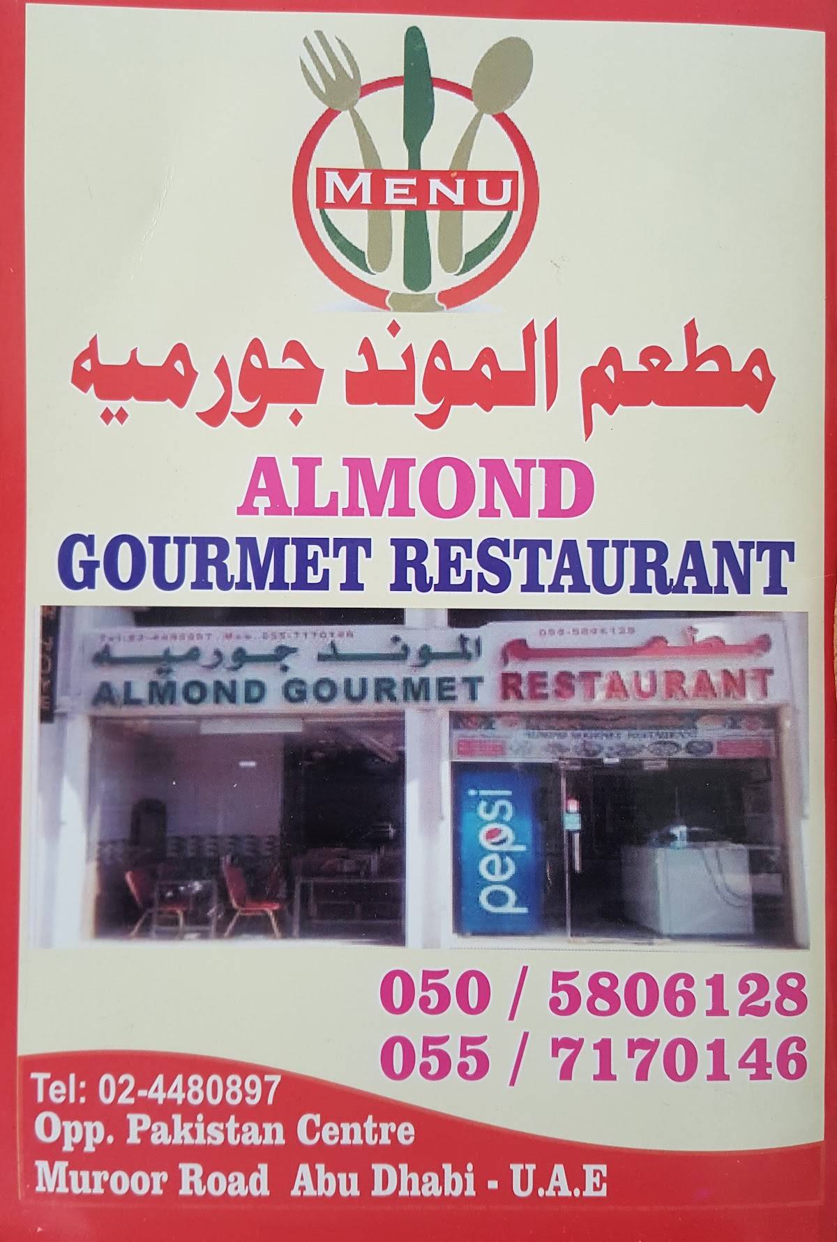 Menu at Almond Gourmet Restaurant, Abu Dhabi