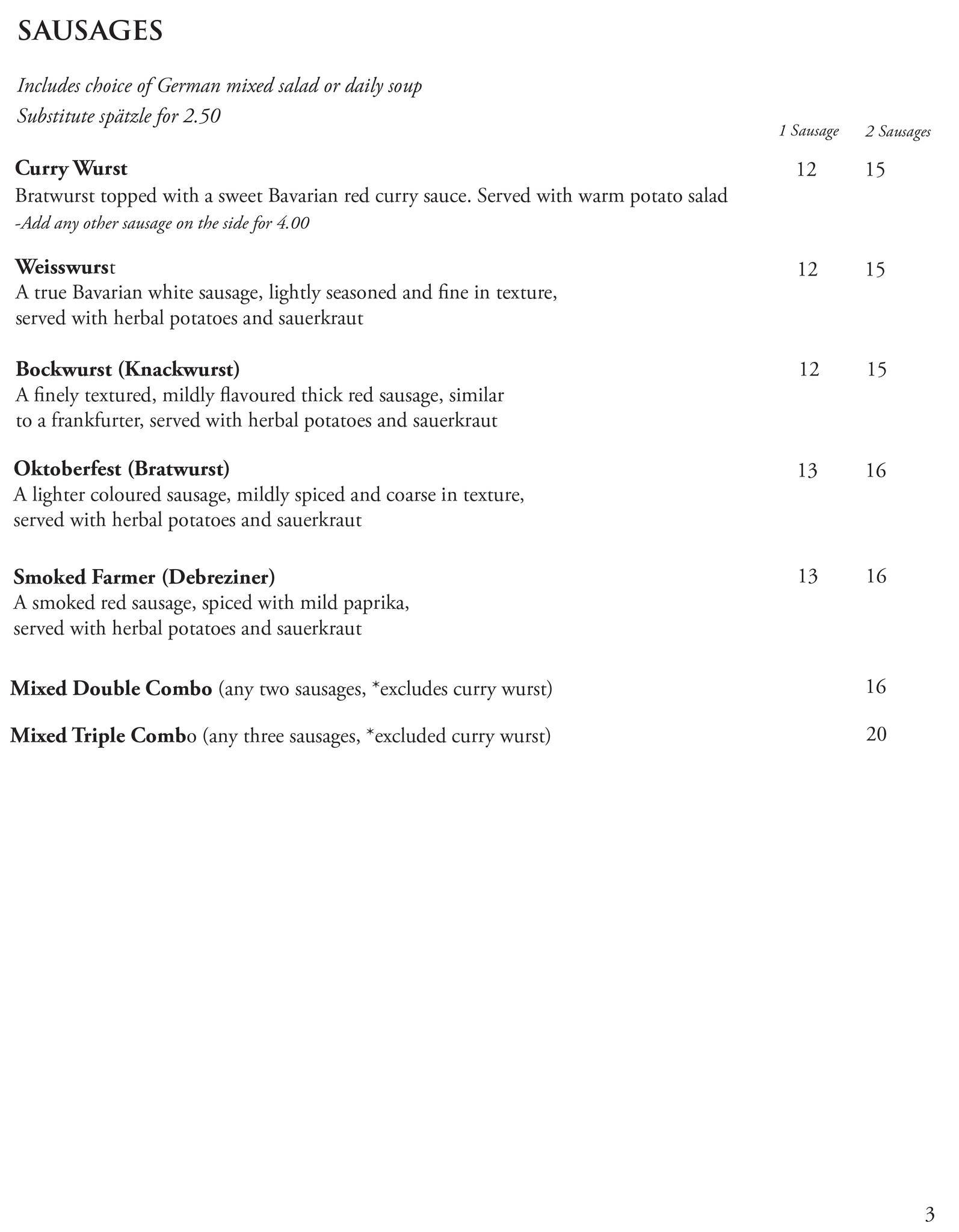 Menu at Amadeus Cafe, Kingston