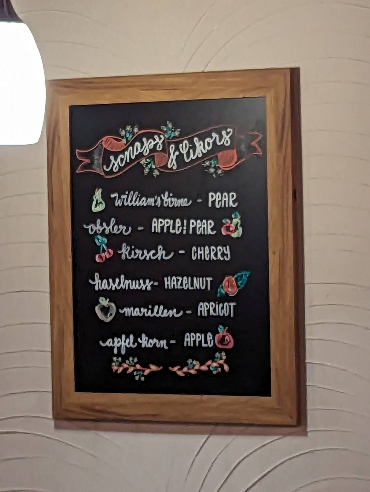 Menu at Amadeus Cafe, Kingston