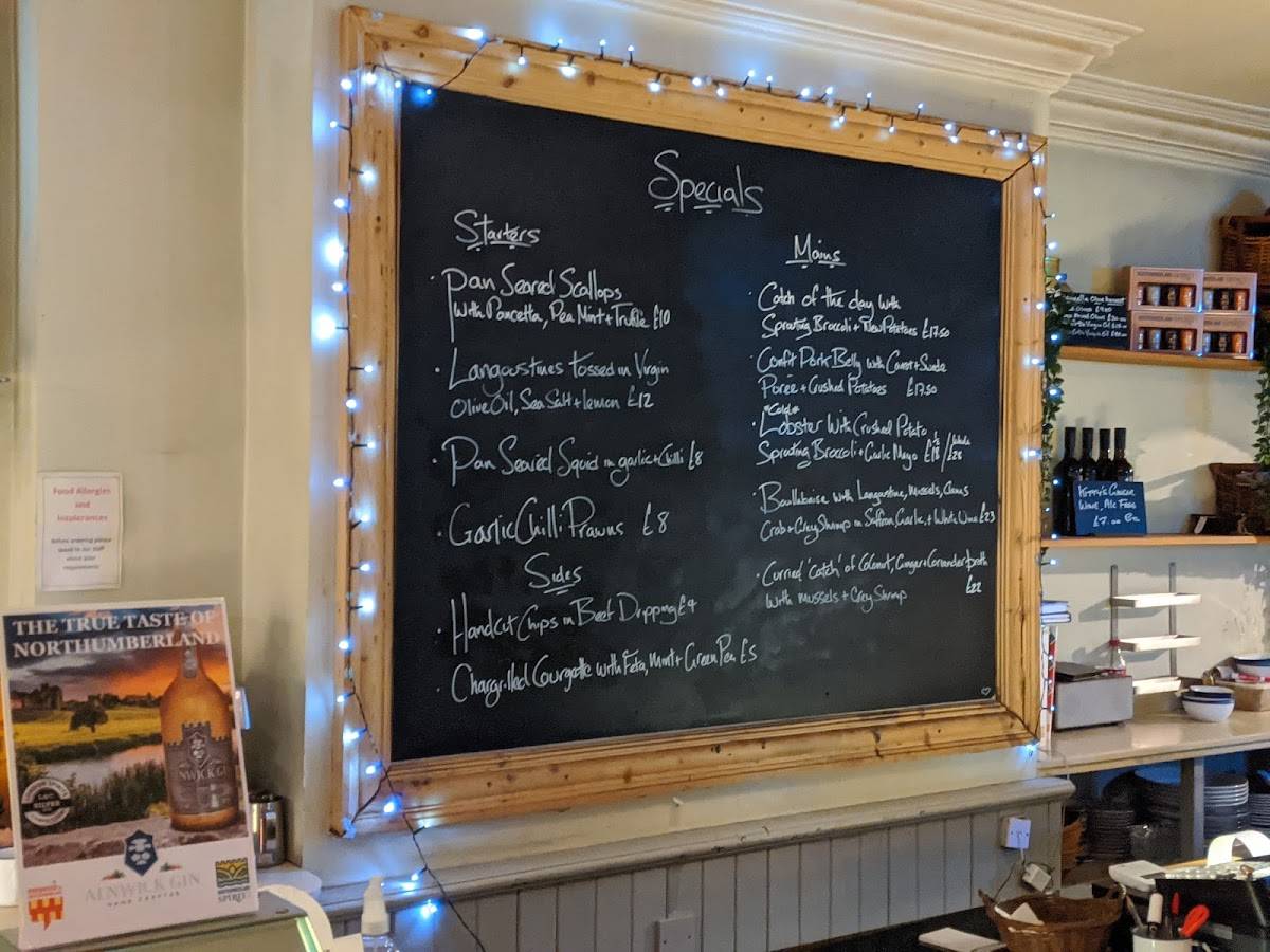 Menu at JASPERS BISTRO restaurant, Amble