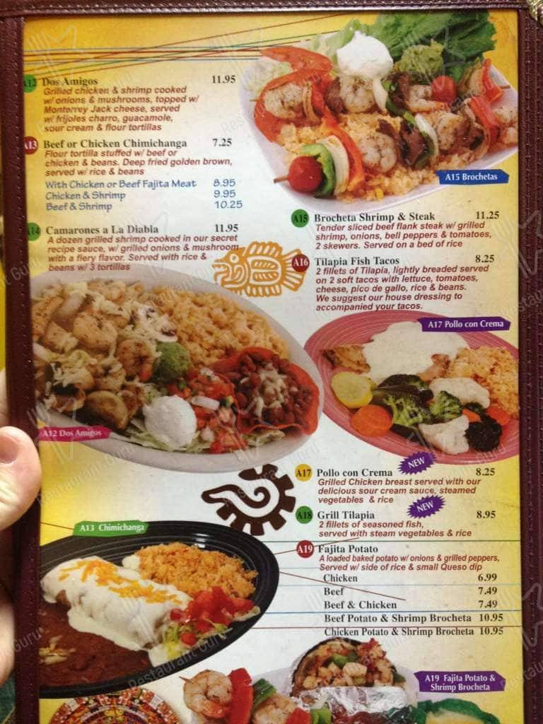 Menu at Amigo Juan restaurant, Atlanta, 601 US-59