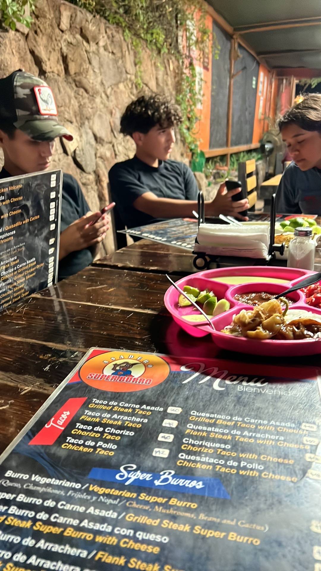 Carta de parrilla Asadero Super Burro, Loreto