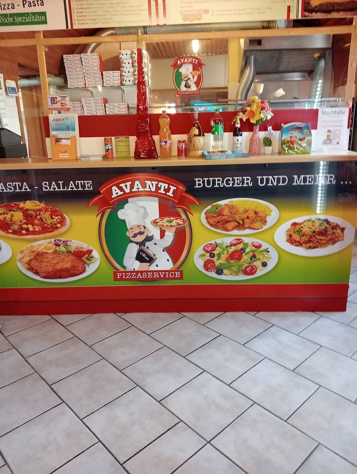 Speisekarte von Avanti pizza, Lauta