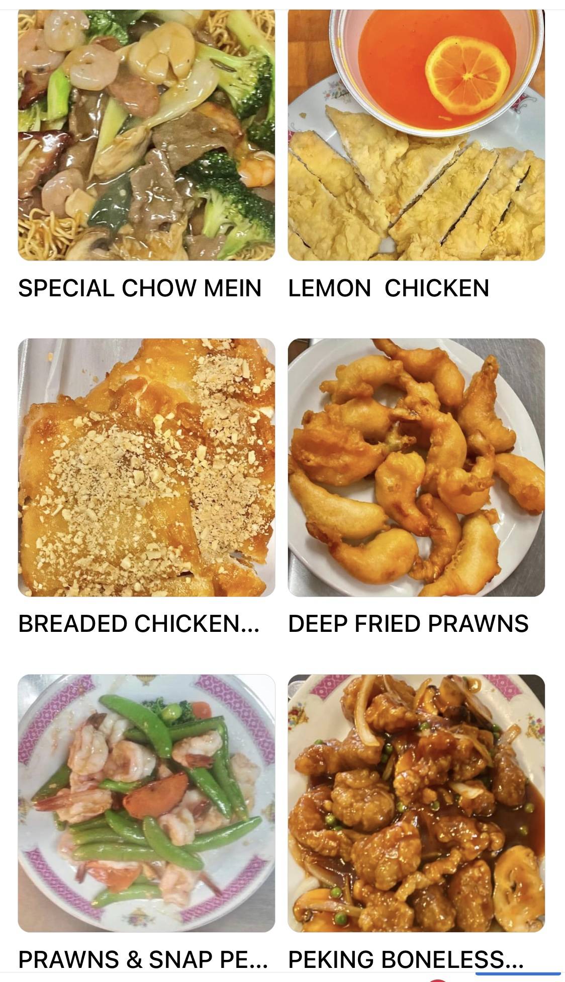 Menu at Hong Kong Boys Restaurant, Mission