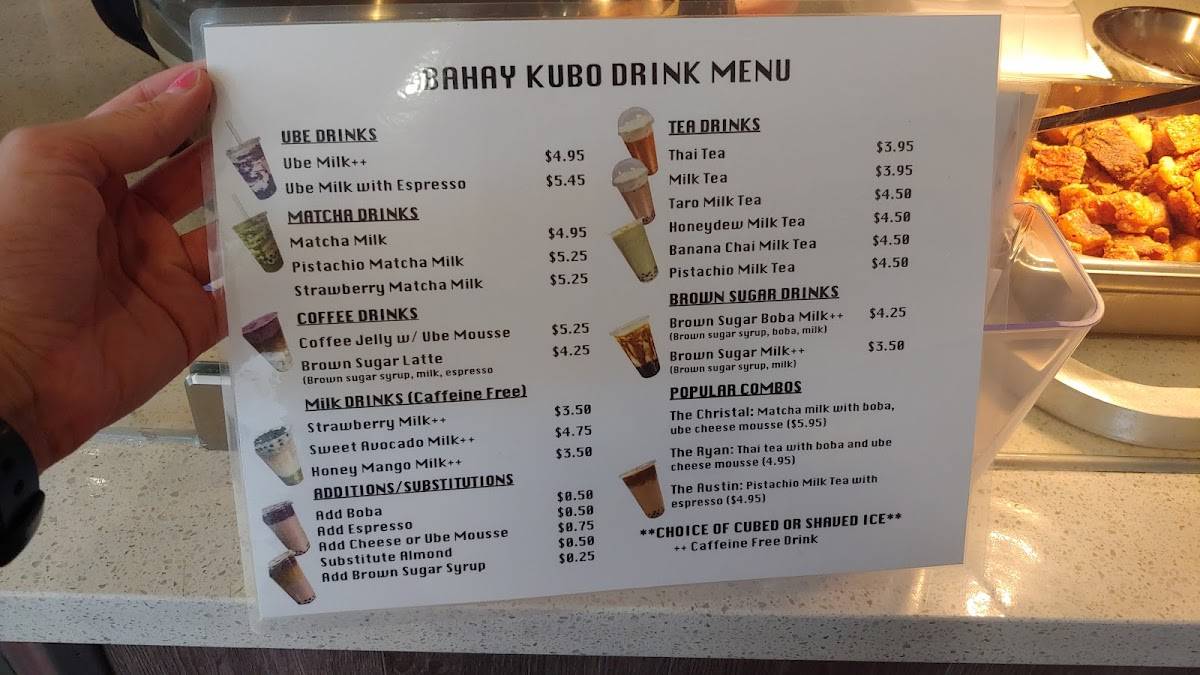 Menu at Bahay Kubo restaurant, Ridgecrest