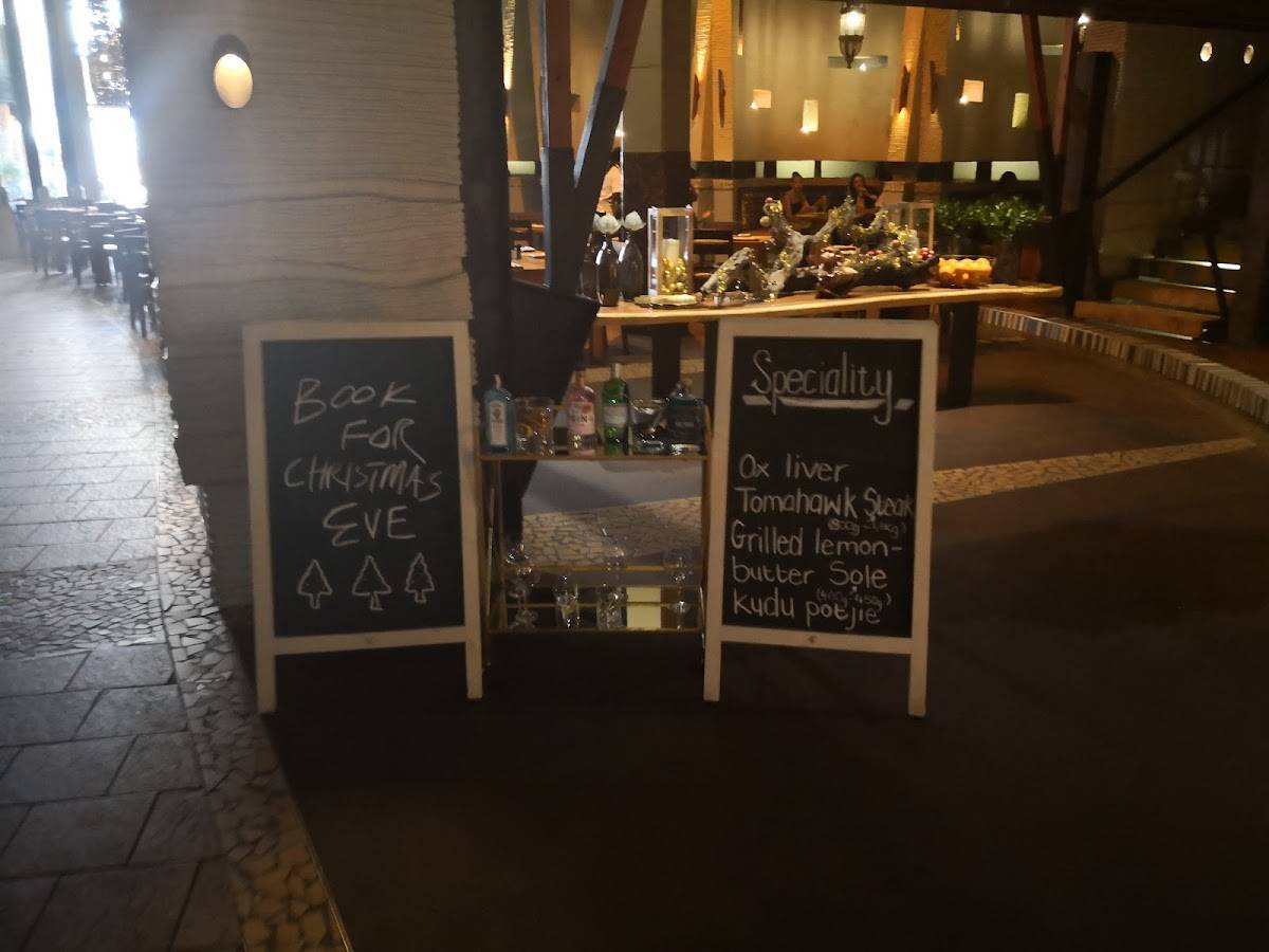 Menu at Baobab Cafe & Grill, Pretoria, Menlyn Shopping Centre