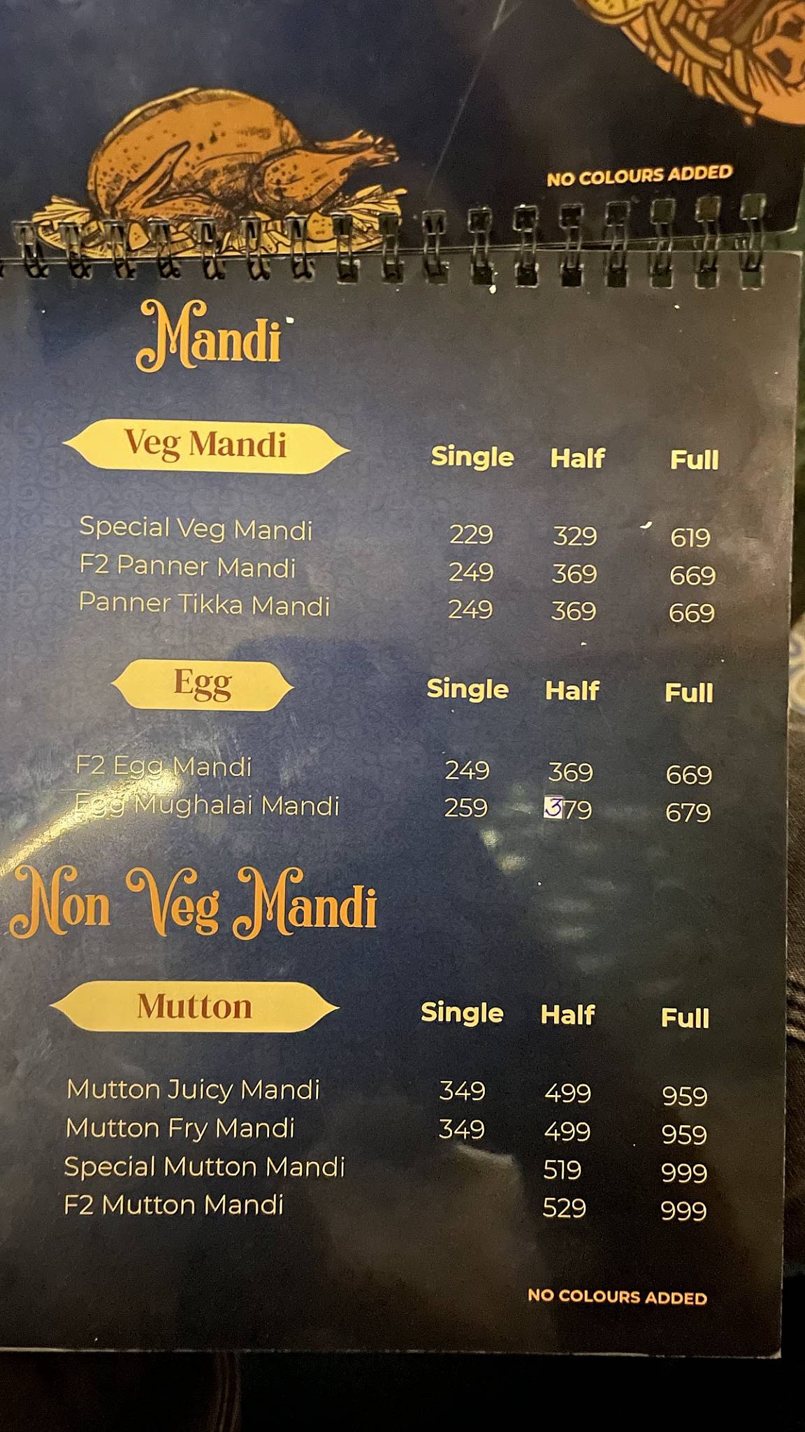 Menu at Barkas Arabian kitchens, Kakinada