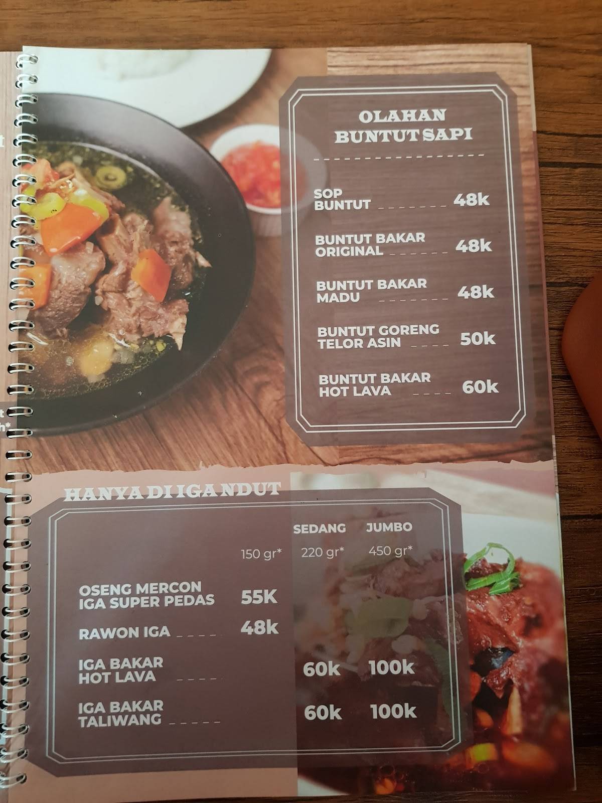 Menu at Iga Ndut Grand Wisata restaurant, Bekasi Regency, Blok AA.16 No ...