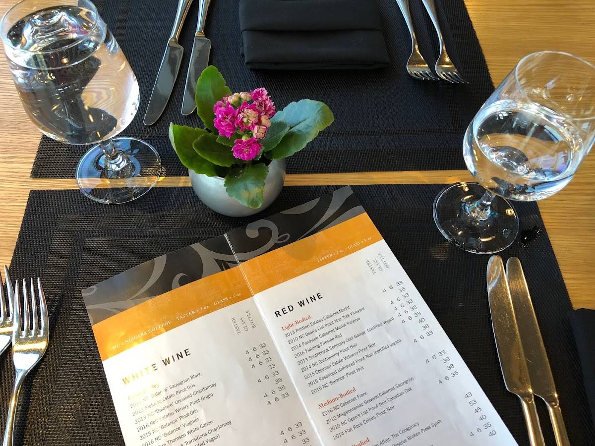 Menu at Benchmark Restaurant, Niagara-on-the-Lake