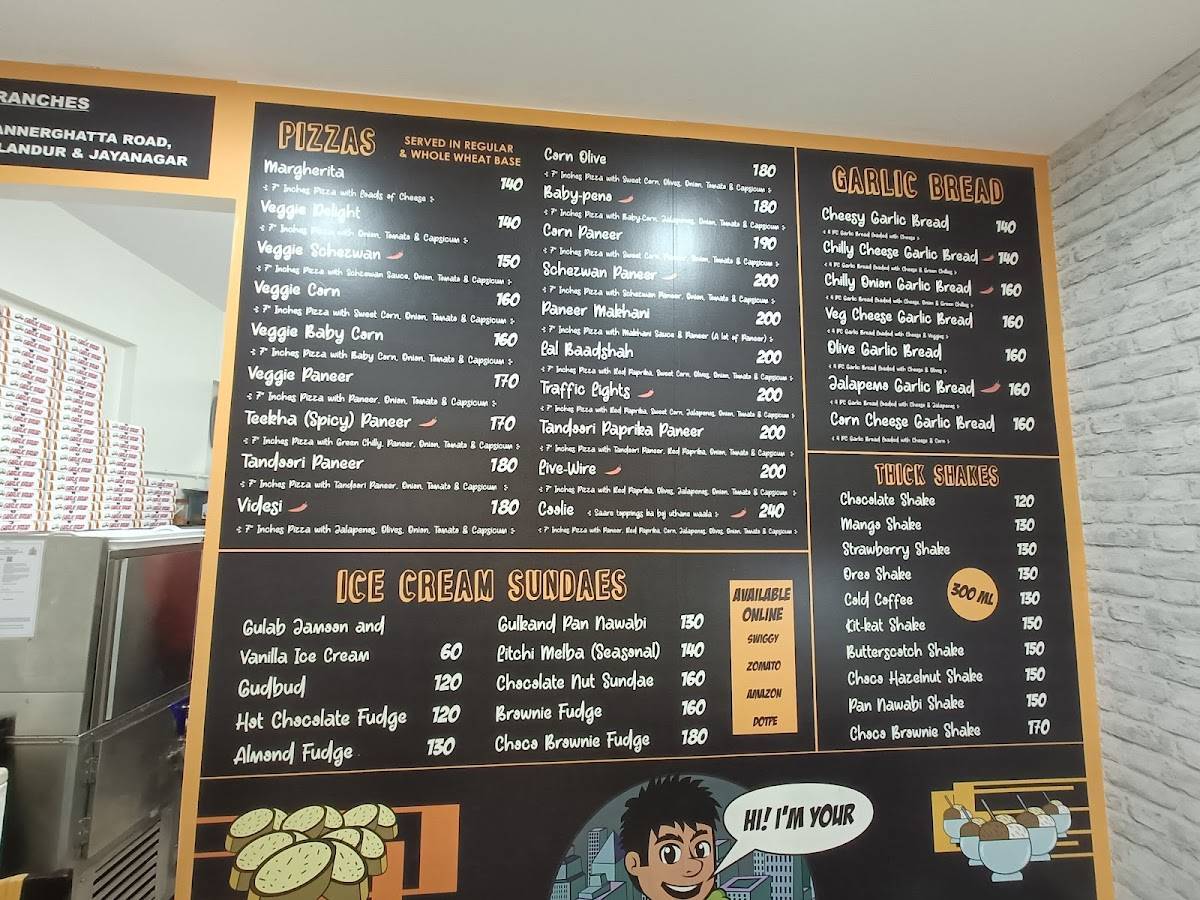 Menu at Friendly Neighbourhood Pizza-Man, Bellandur, Bengaluru