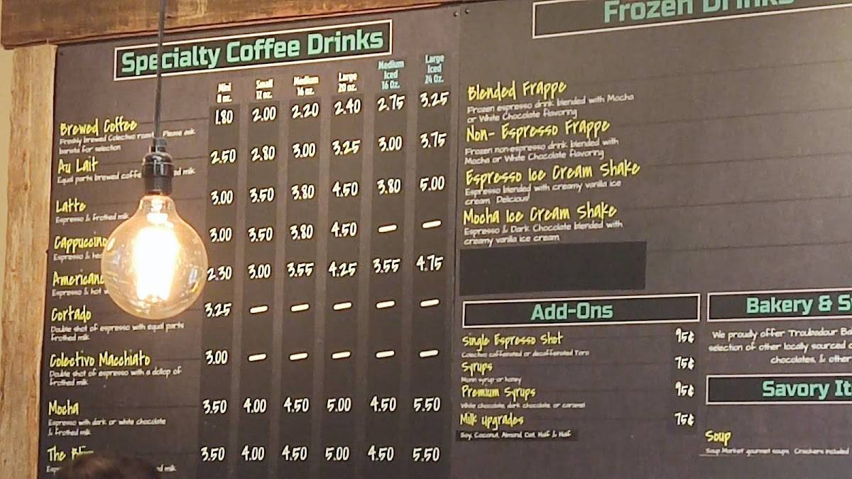 Menu at Blüm Coffee Garden restaurant, Greenfield