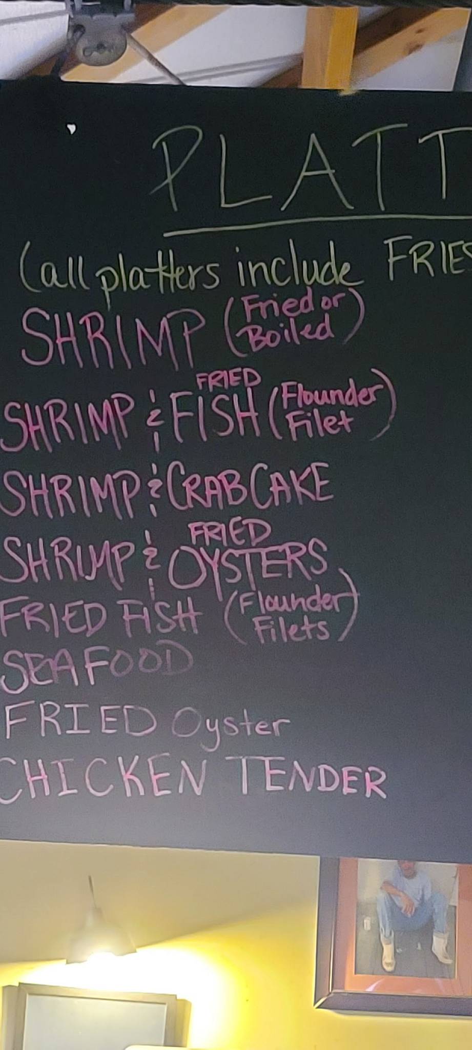 Menu at Bowens Island Restaurant, Charleston