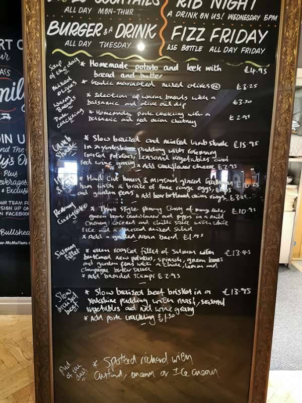 Menu at Bulls Head pub & bar, Broxbourne, High Rd Turnford