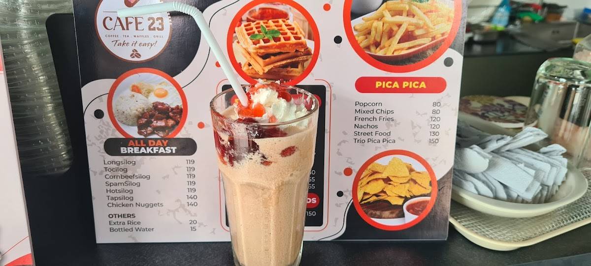 Menu at Cafe 23, Tuguegarao City