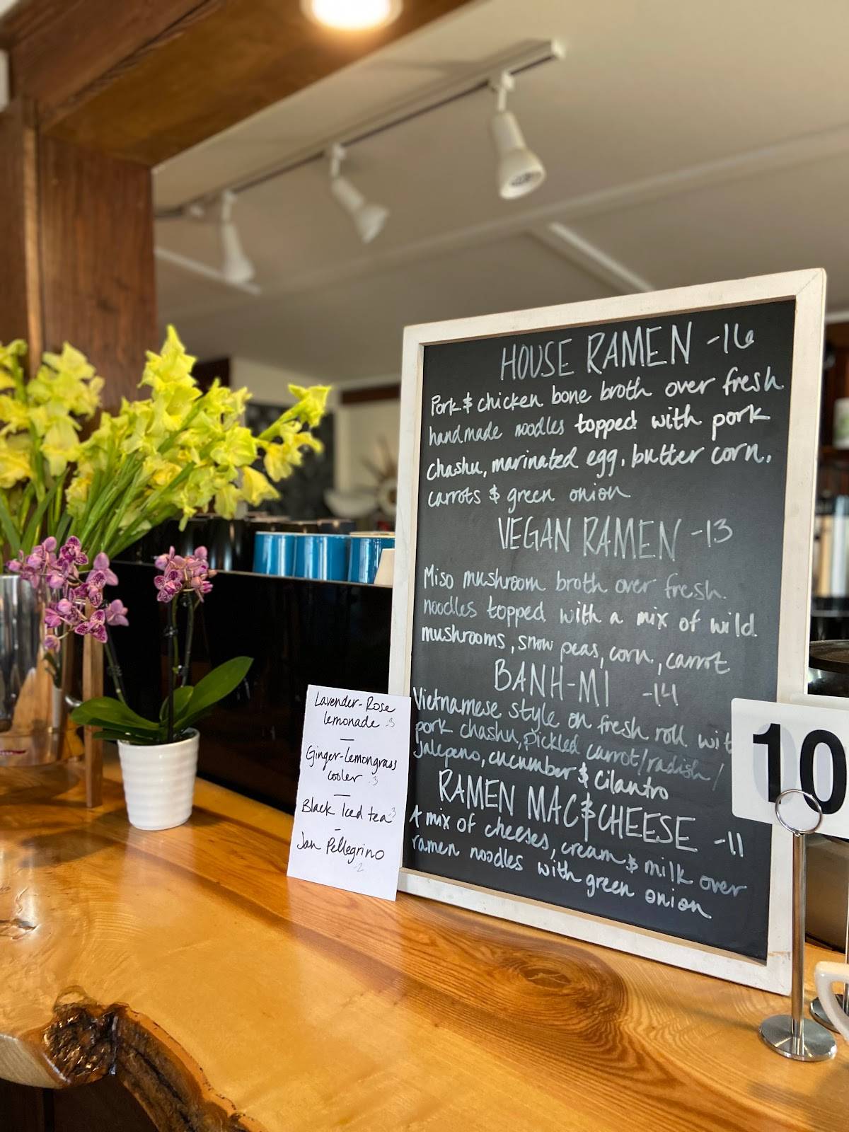 Menu at Cafe Soleil, Talent