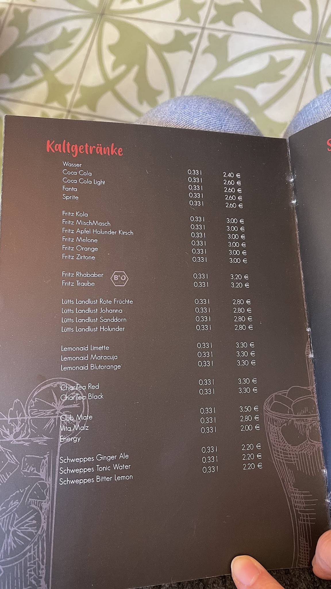 Speisekarte von Café Einstein Emden pub & Bar, Emden