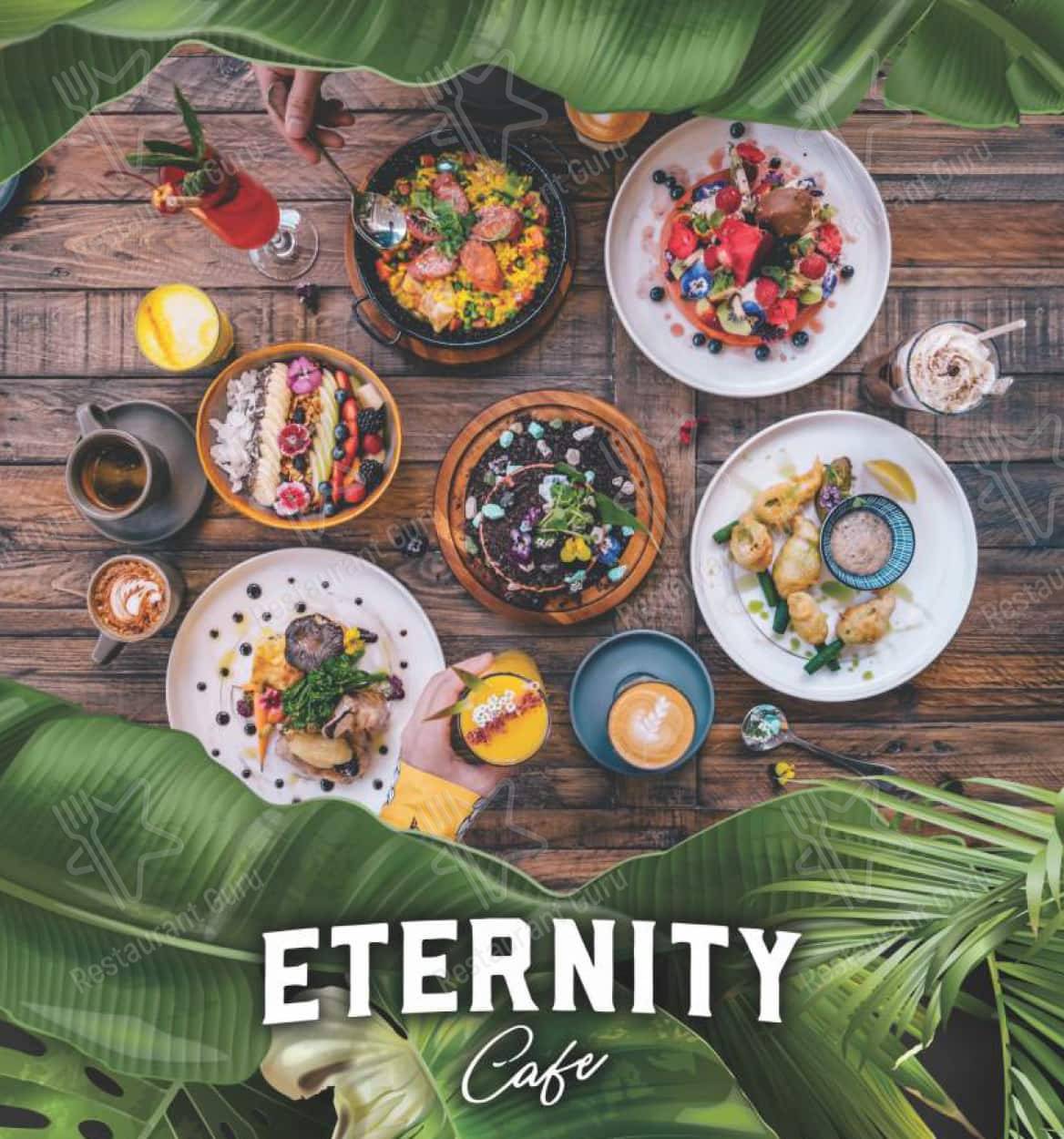 Menu at Eternity Cafe Town Hall Station, Sydney