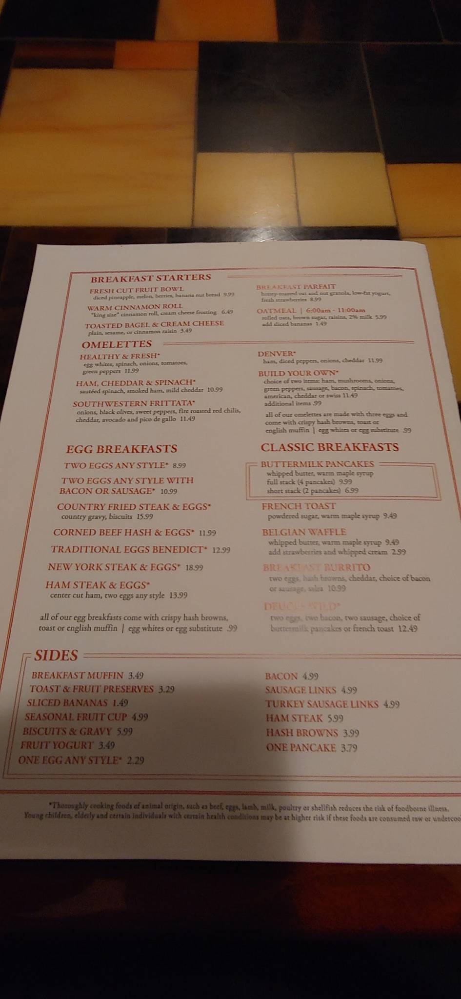 Menu at Farm cafe, North Las Vegas, N Aliante Pkwy